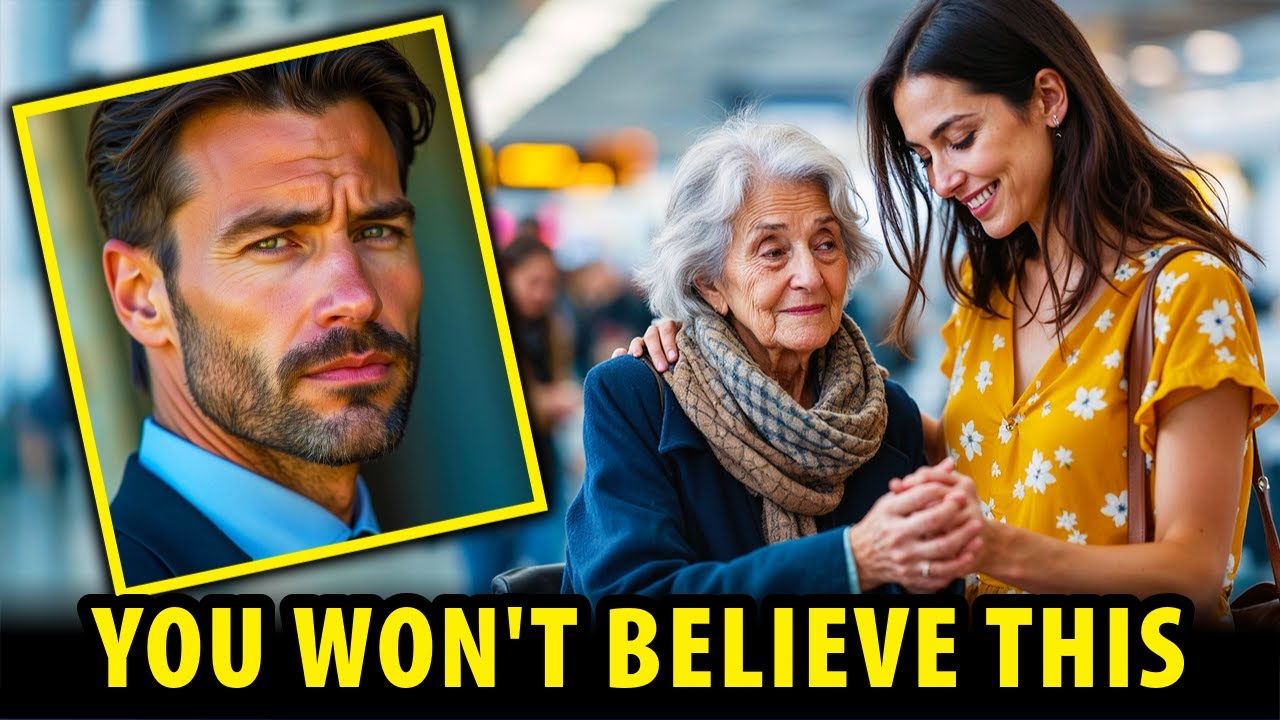 A Simple Woman helped Elderly at Airport, her millionaire son saw it and does something ...