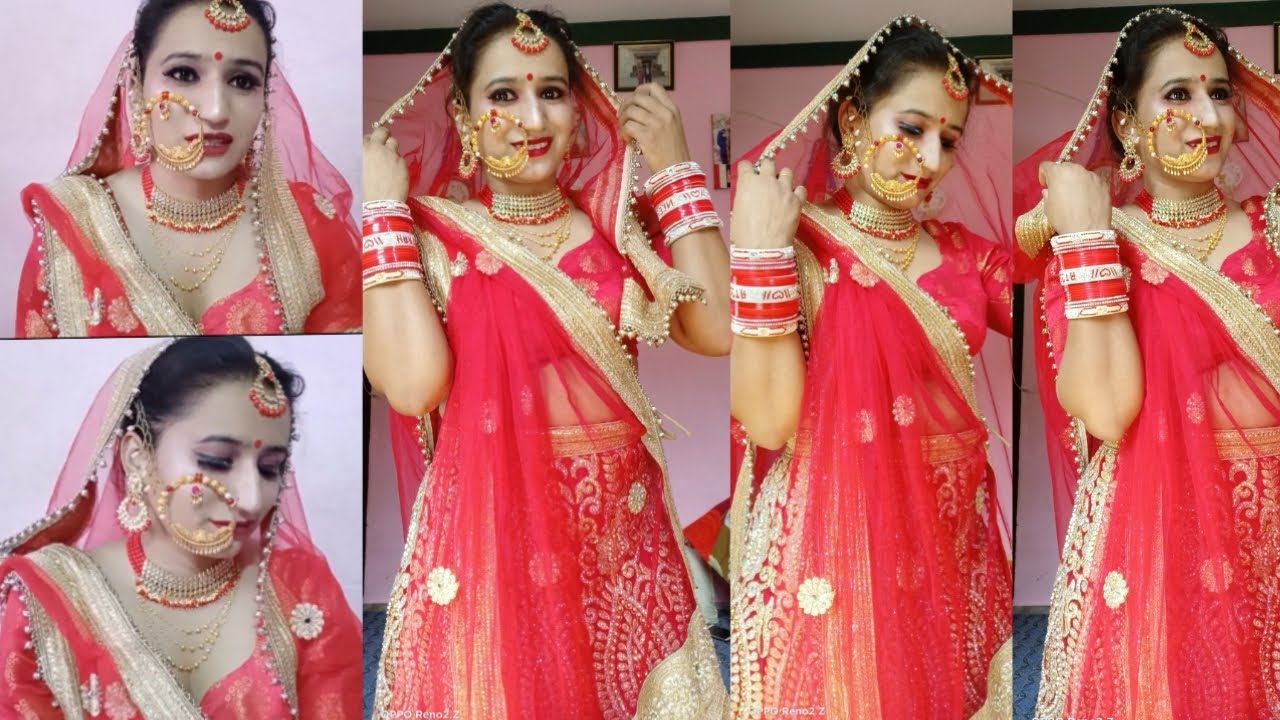 👰Bridal💄makeup look create for village girls.कम productsमें ऐसे करें ...