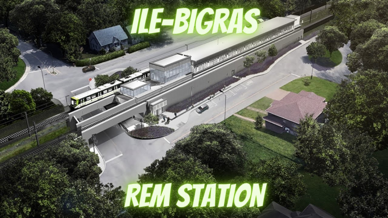 Ile-Bigras REM Station Progress - October 2023 - YouTube
