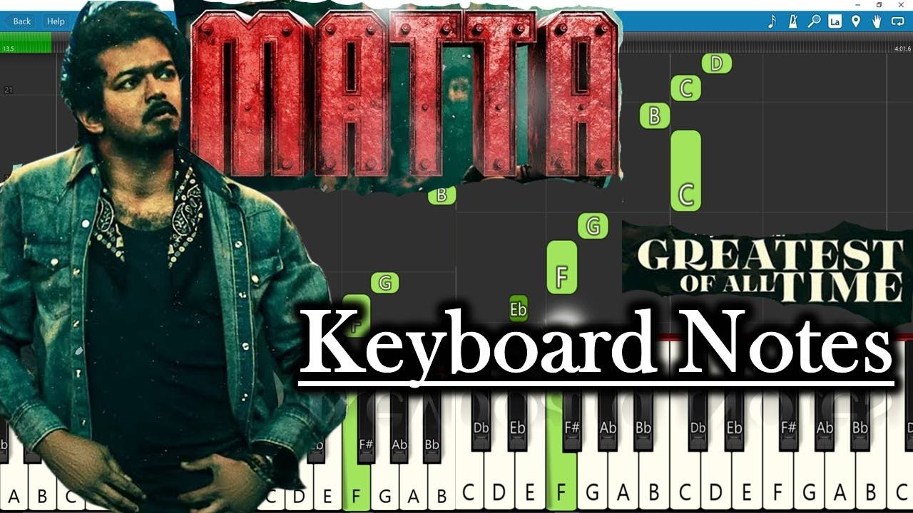 Matta Song Keyboard Notes | Yuvan Shankar Raja | Thalapathy Vijay | The ...