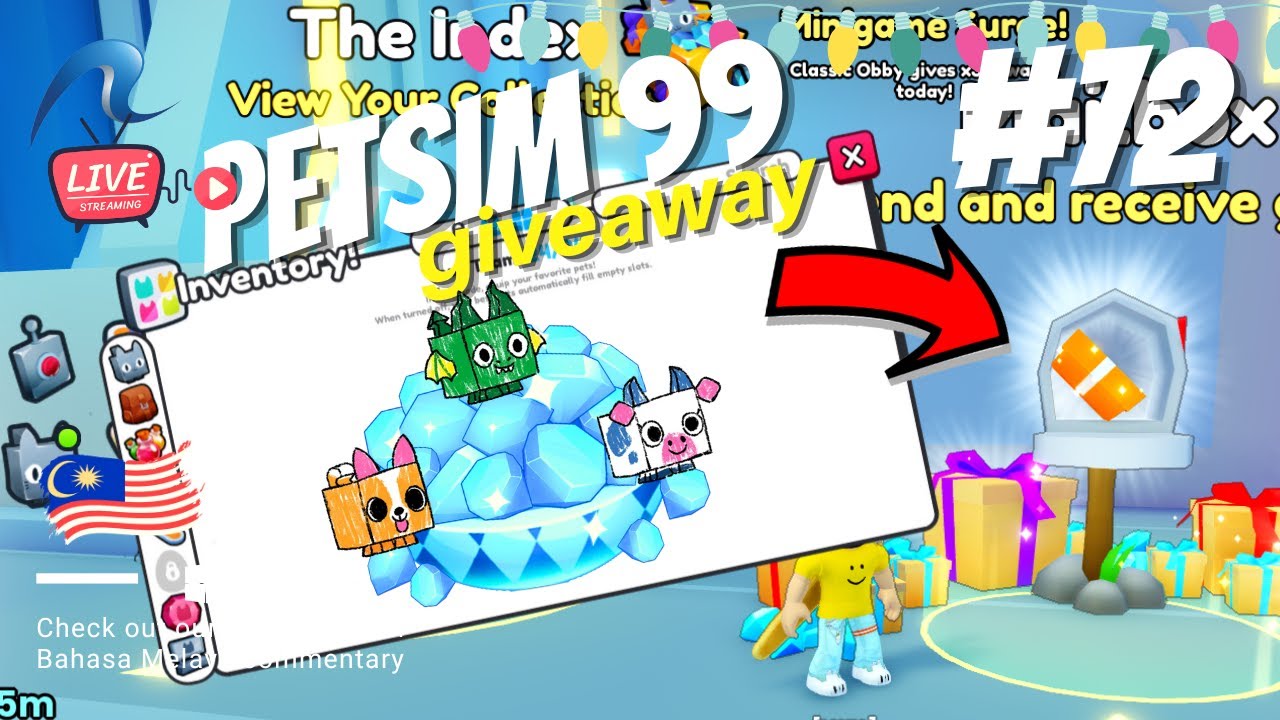 (🔴 LIVE) #72 Pet Simulator 99 Giveaway - YouTube