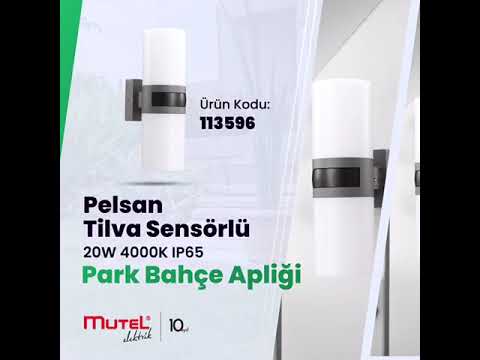 Pelsan Tilva Sensörlü 20W 4000K IP65 Park Bahçe Apliği - www.mutel.com.tr