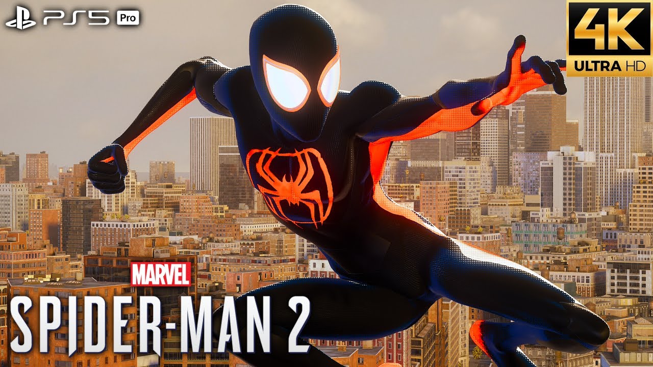Marvel's Spider-Man 2 PS5 Pro - Across The Spider-Verse Suit Free Roam ...