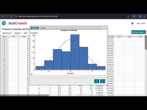 Simple Linear Regression Correlation StatCrunch Example - YouTube