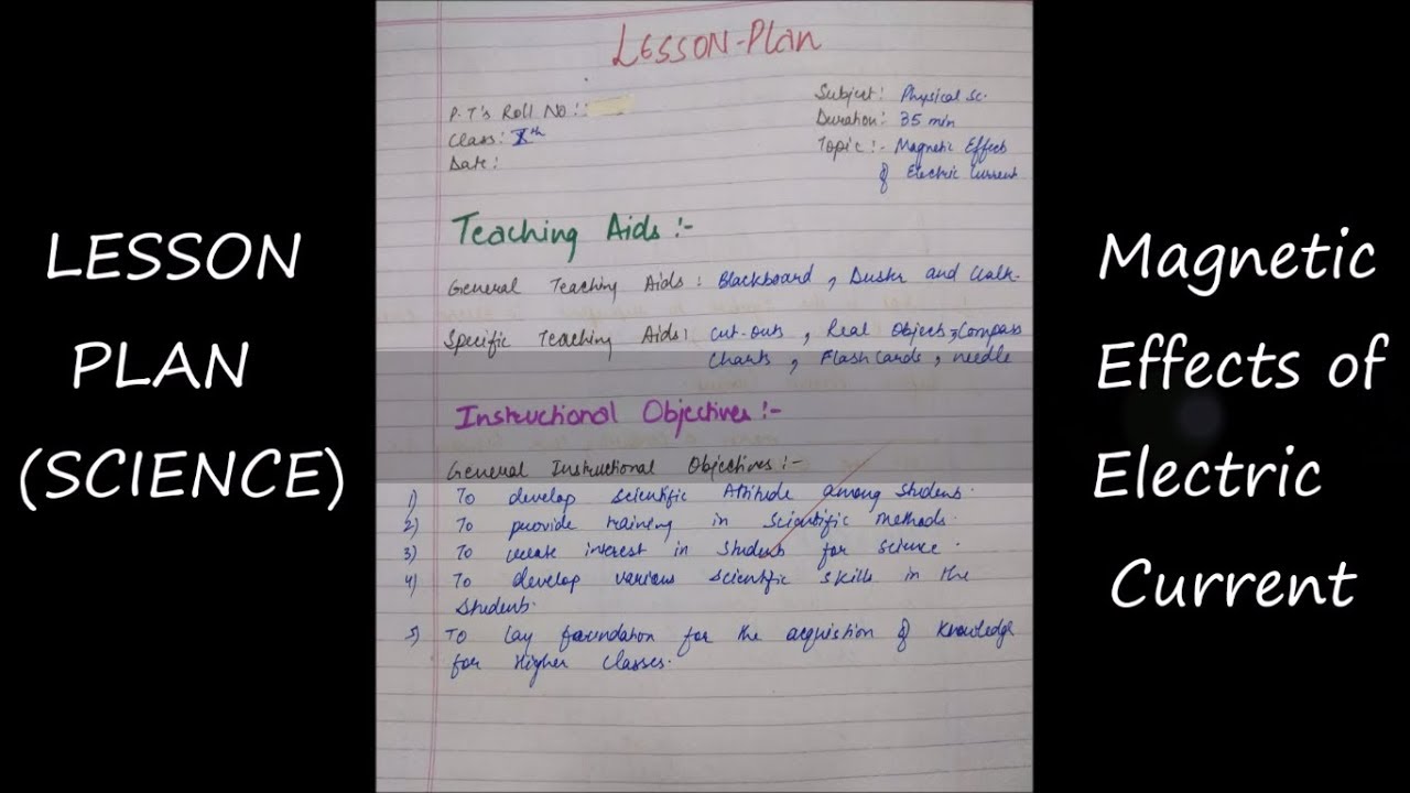 B.Ed Science Lesson Plan - YouTube