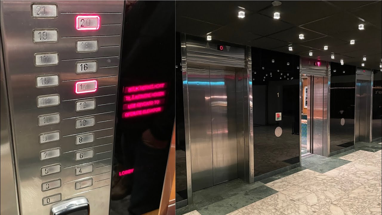 AWESOME Kone M-Series Elevators @ Radisson Blu Scandinavia - Oslo ...