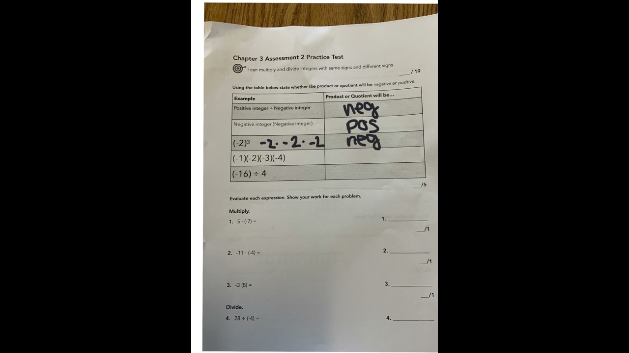 Integer Practice