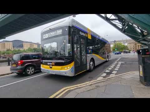 *BRAND NEW ELECTRIC BUS* Quaycity Voltra Q3 - Go North East 5801 - NL72 ...