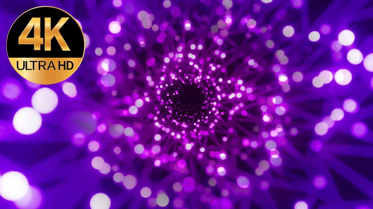 2 hour 4k purple color tunnel motion graphics, no sound, 4k animation ...
