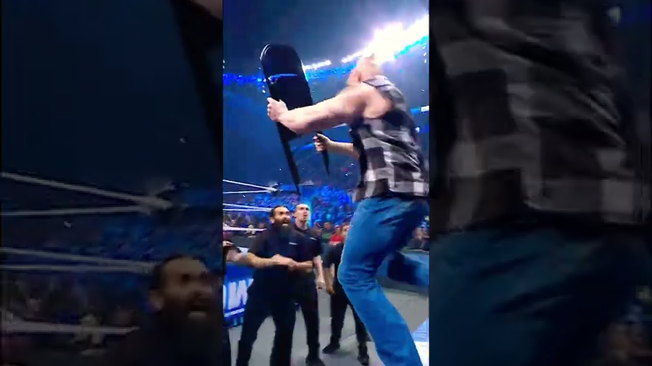 Brock Lesnar’s steel chair attack on security guards #Short - YouTube