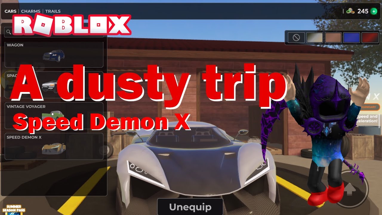 Roblox A dusty trip - Update! New car Speed Demon X - YouTube