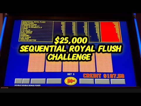 $25,000 Sequential Royal Flush Challenge - YouTube