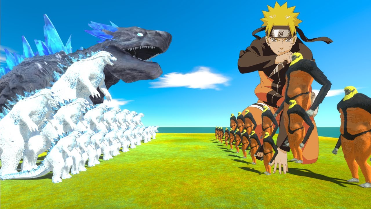 Shimo Fusion Godzilla vs Uzumaki Naruto Titan - Animal Revolt Battle ...