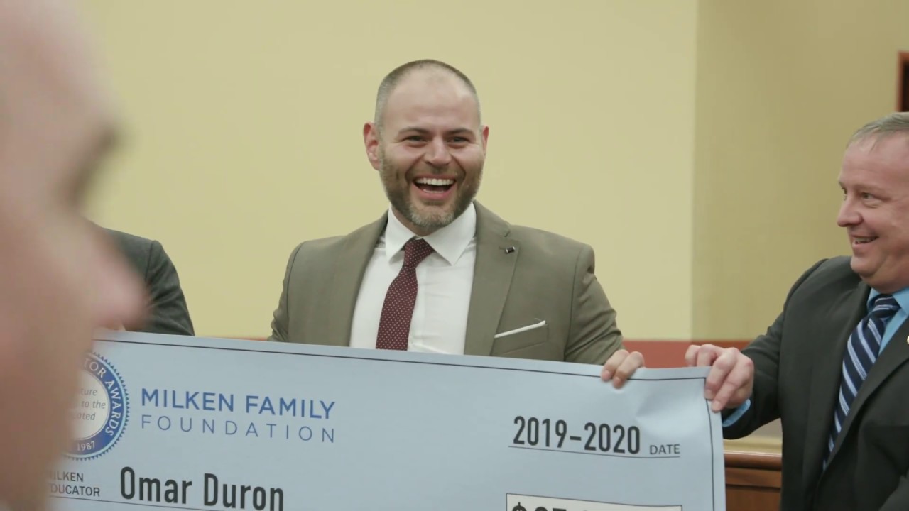 Principal Omar Duron, You're Arizona's 2019-20 Milken Educator - YouTube
