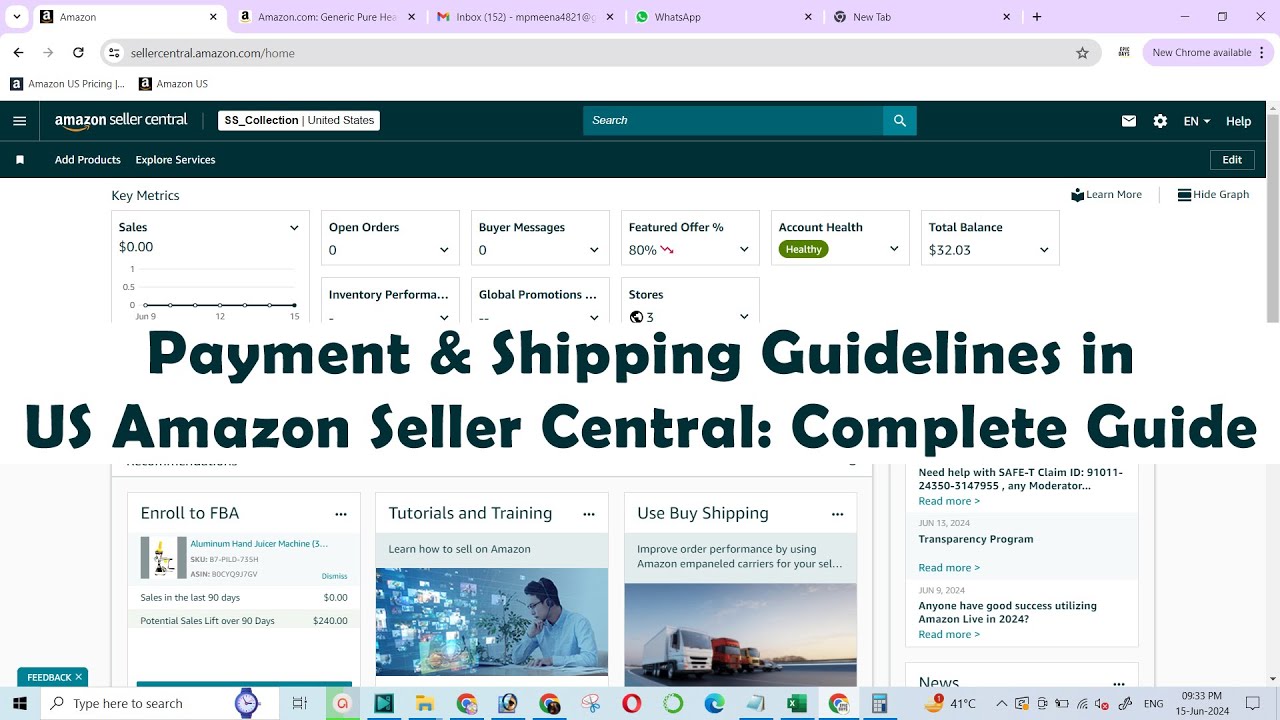 Payment & Shipping Guidelines in US Amazon Seller Central Complete ...