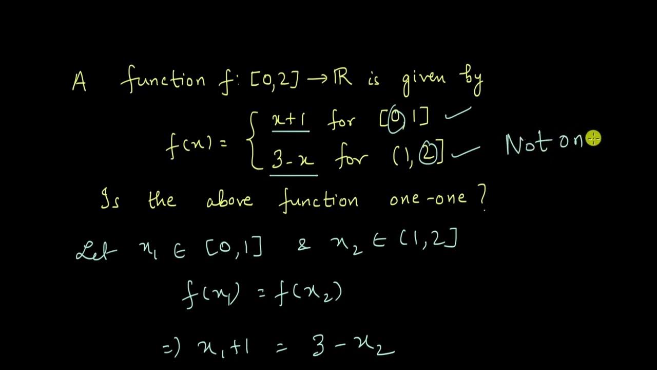 How to identify if a function is one one? | Relations and Functions ...