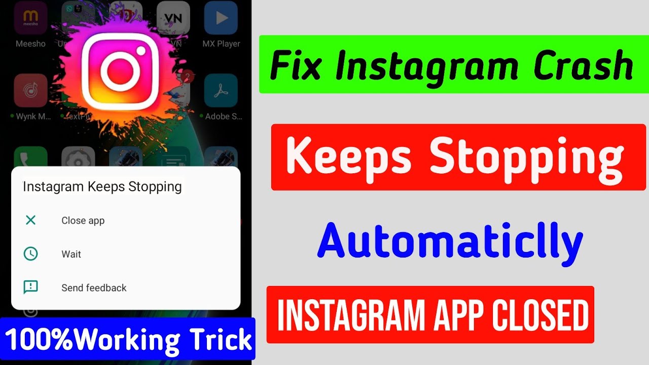 instagram keeps stopping problem| instagram crash problem today ...