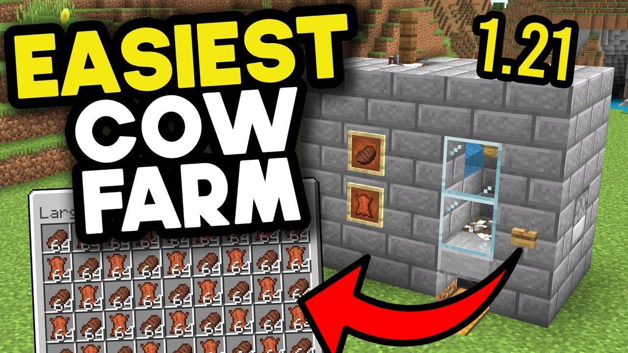 Minecraft 1.21: Simple Cow Farm for INFINITE Food & Leather! - YouTube