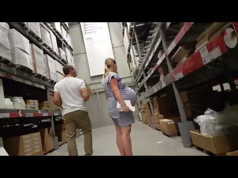 Pregnant Woman Shopping At IKEA
