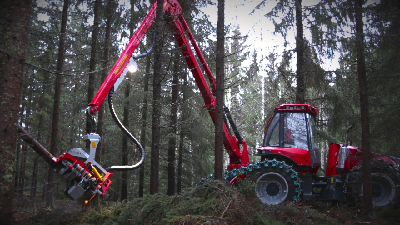 Nisula N5 6-pyöräinen hakkuukone - YouTube