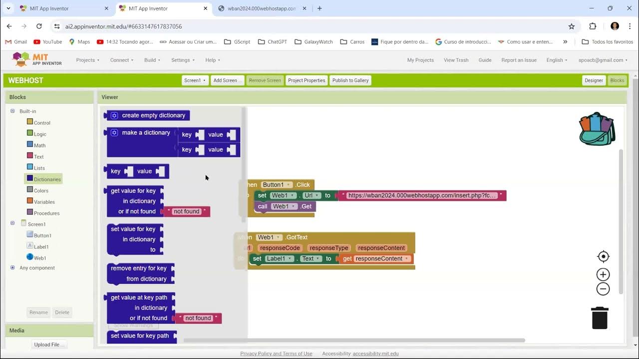 Appinventor con MySQL, 000webhost y PHP - YouTube