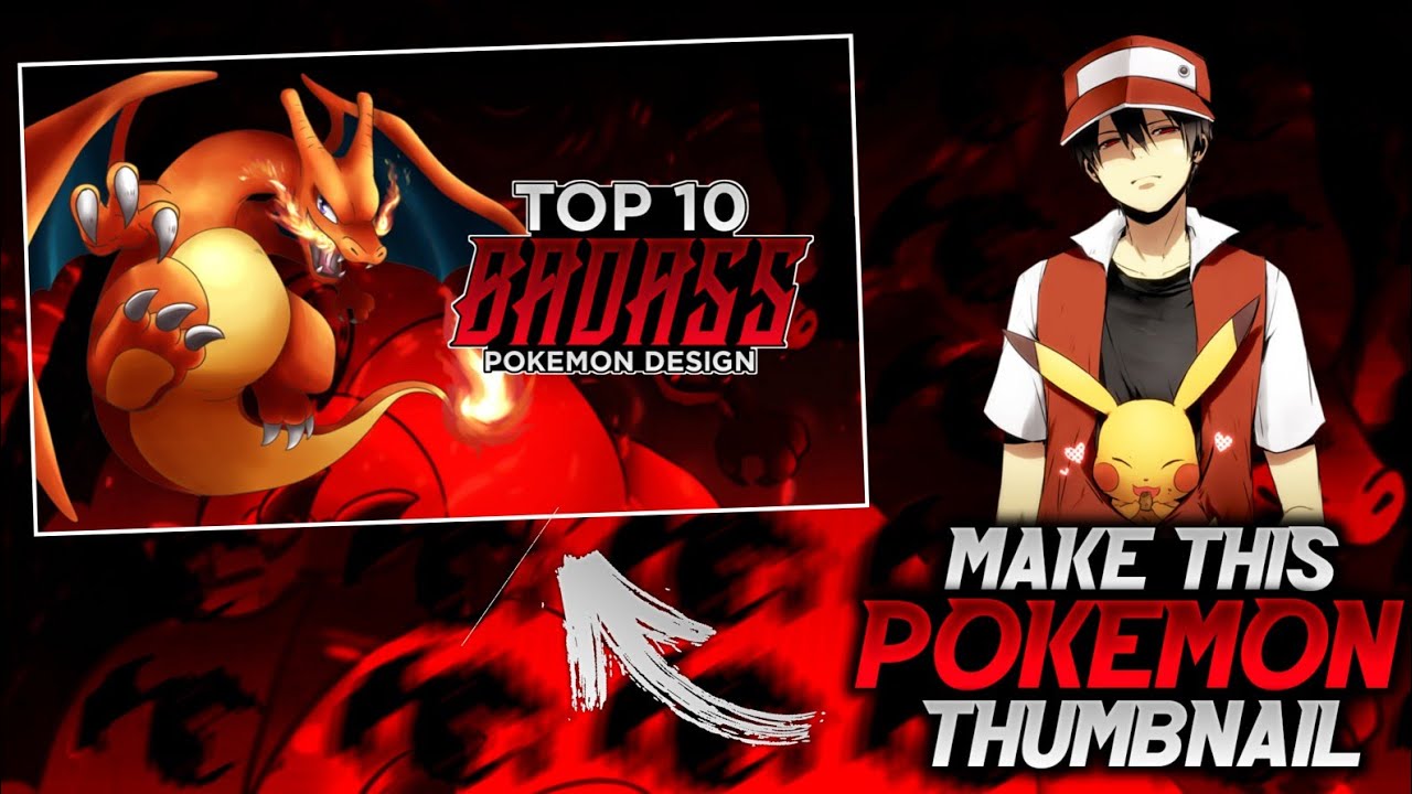 How to make pokemon thumbnails? | Top 5/10 Pokemon thumbnail tutorial ...