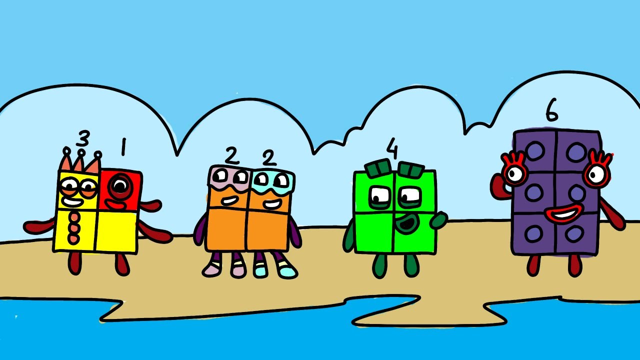 Numberblocks meme 312246 stuck on the beach - Numberblocks fanmade ...