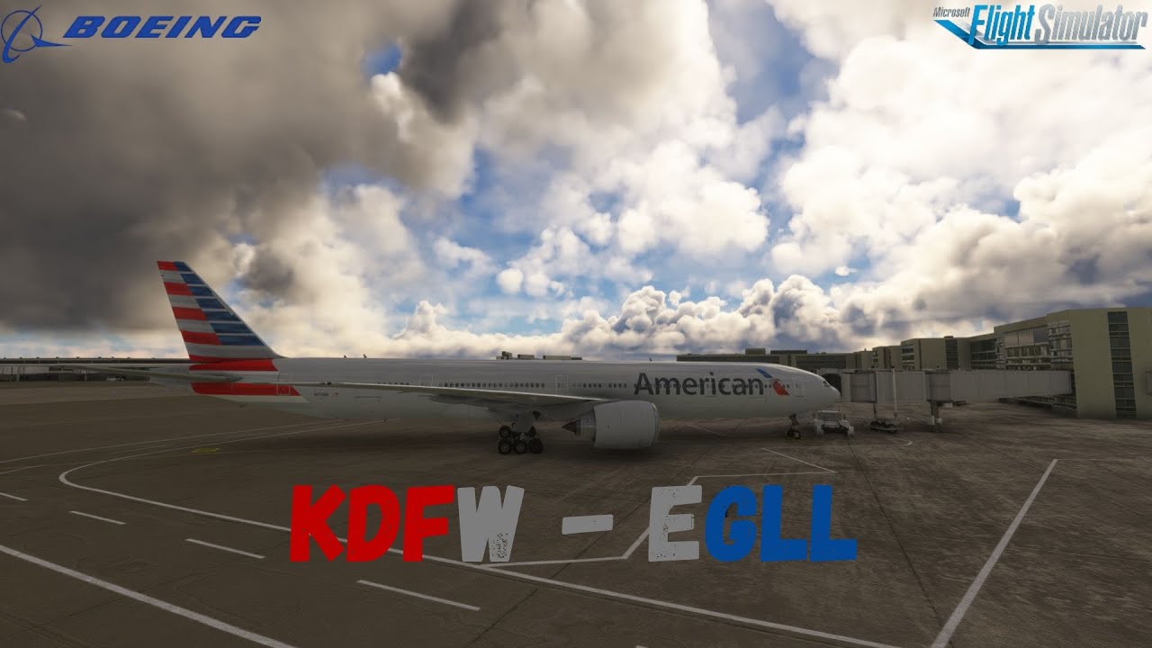 Dallas (DFW/KDFW) Windy Heathrow (LHR/EGLL) on Microsoft Flight ...