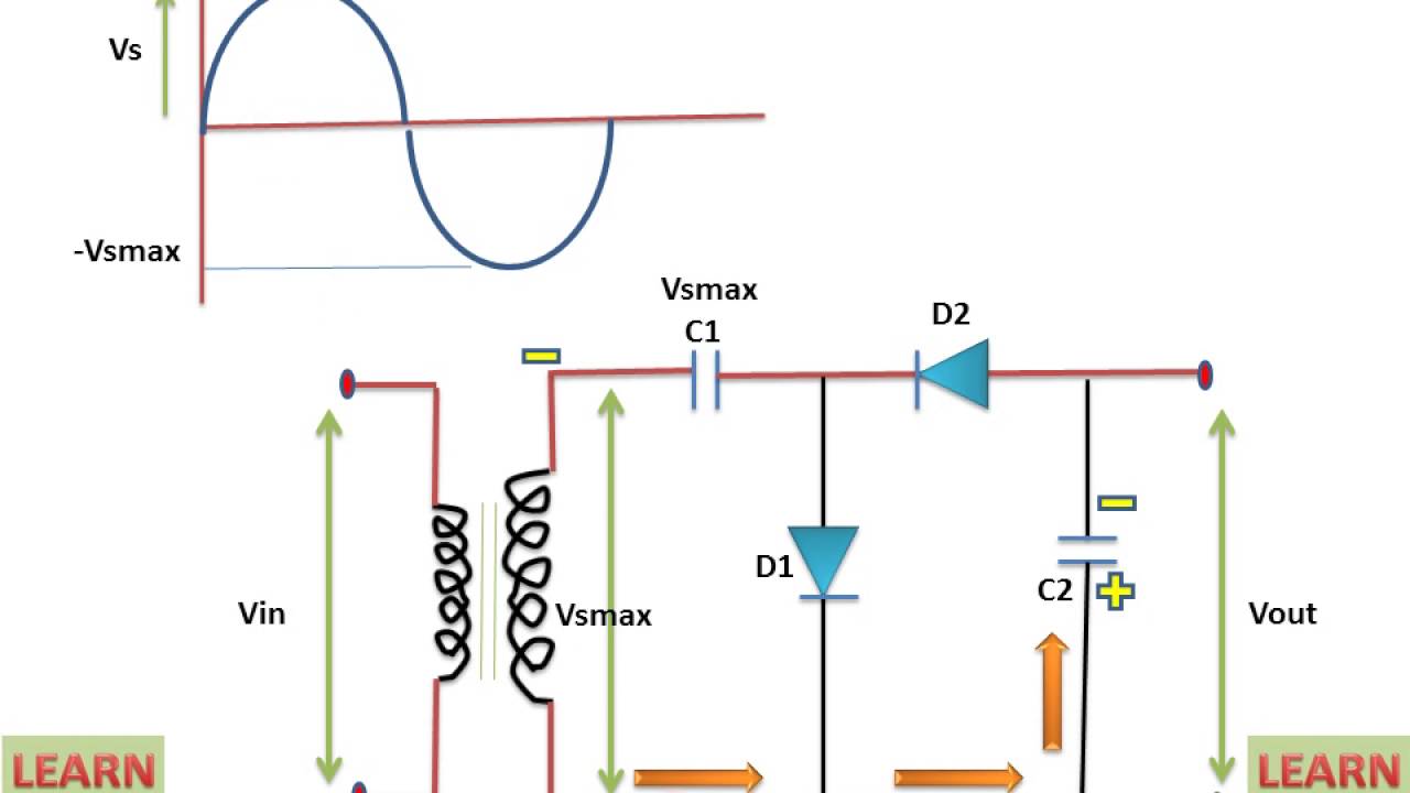 Half Wave Voltage Doubler Voltage Multiplier YouTube