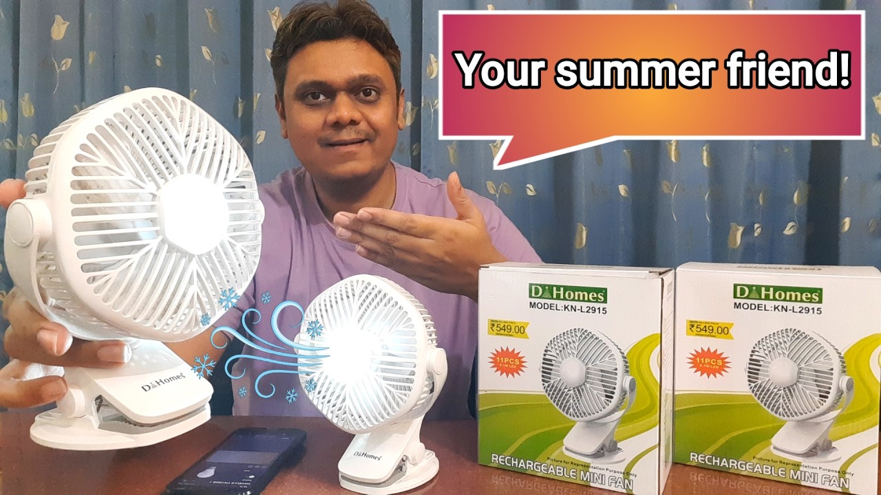 Best Multipurpose CLIP Fan? DMart Portable Swivel BLDC Fan & Light ...