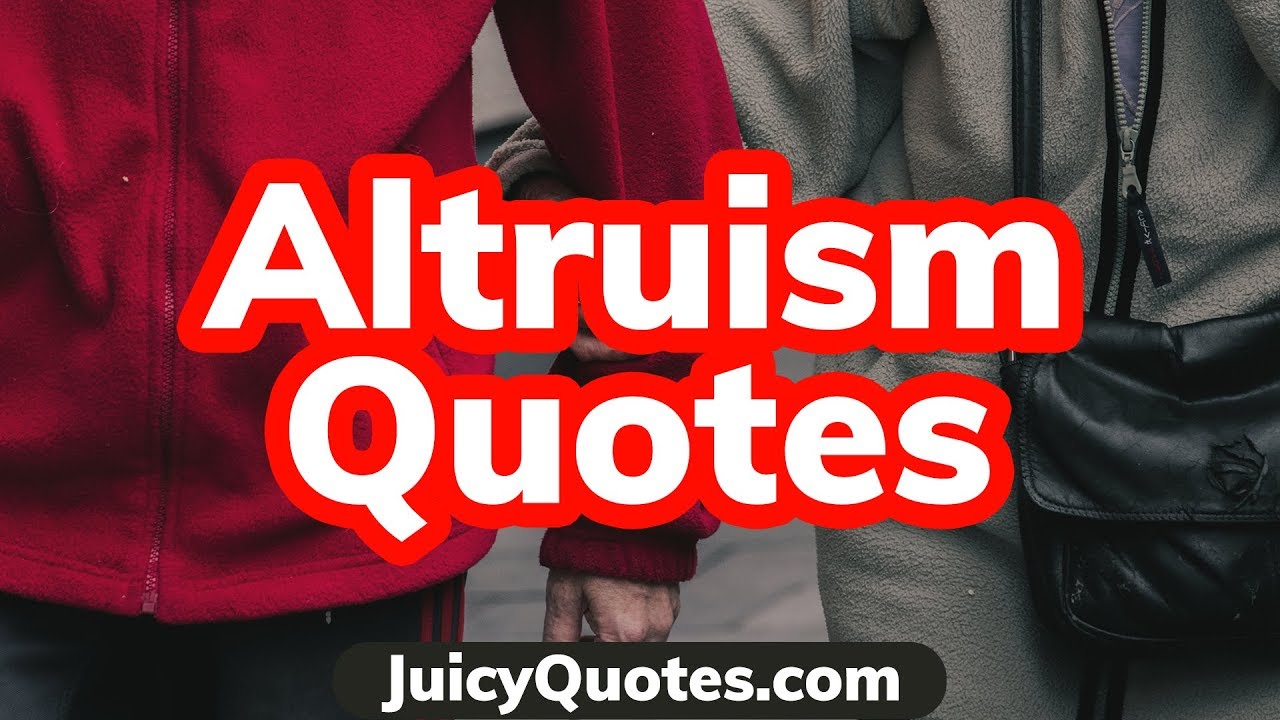 Top 15 Altruism Quotes and Sayings 2020 - (What It Truly Means) - YouTube