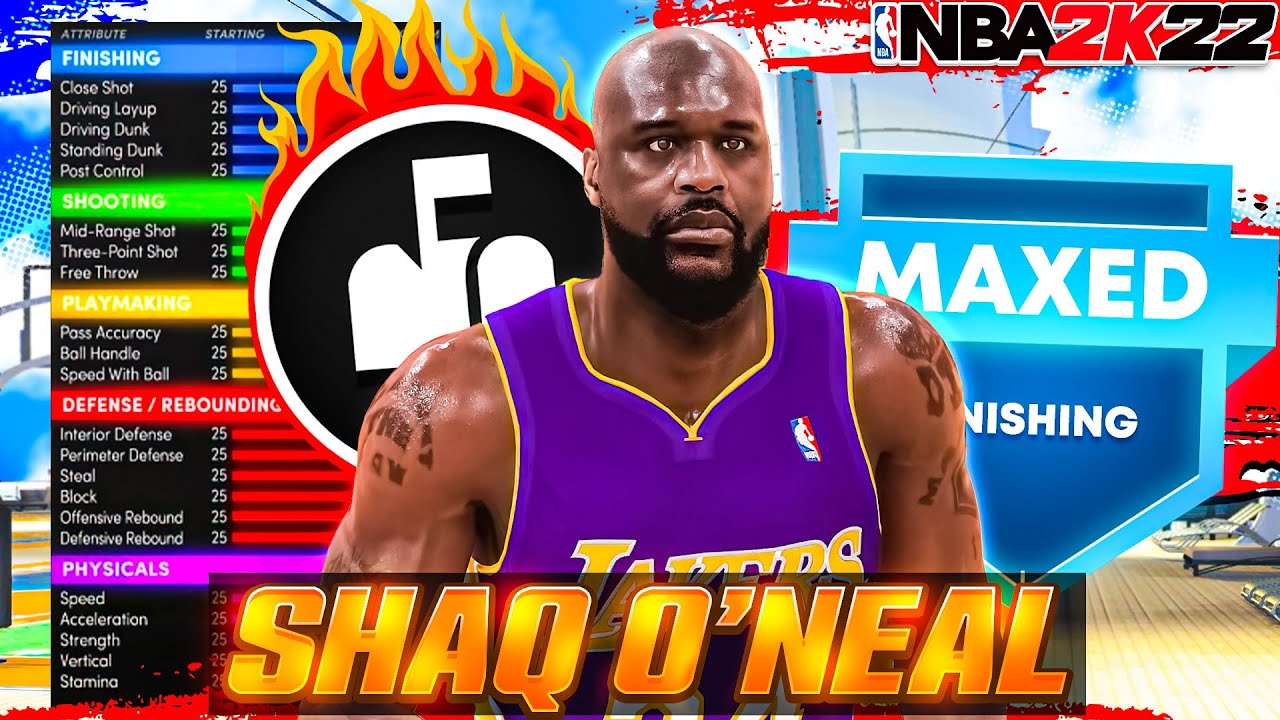 How to make Shaq O'Neal EXACT build on NBA 2K22! Best Center build on ...
