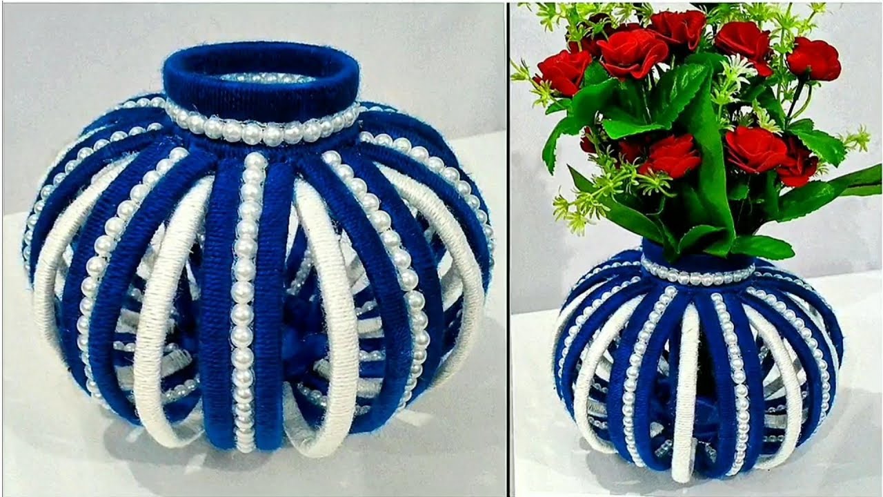 DIY Flower Vase Out Of Waste Newspaper And Wool Best Home Decor Idea YouTube DIY Flower Vase Out Of Waste Newspaper And Wool Best Home Decor Idea YouTube