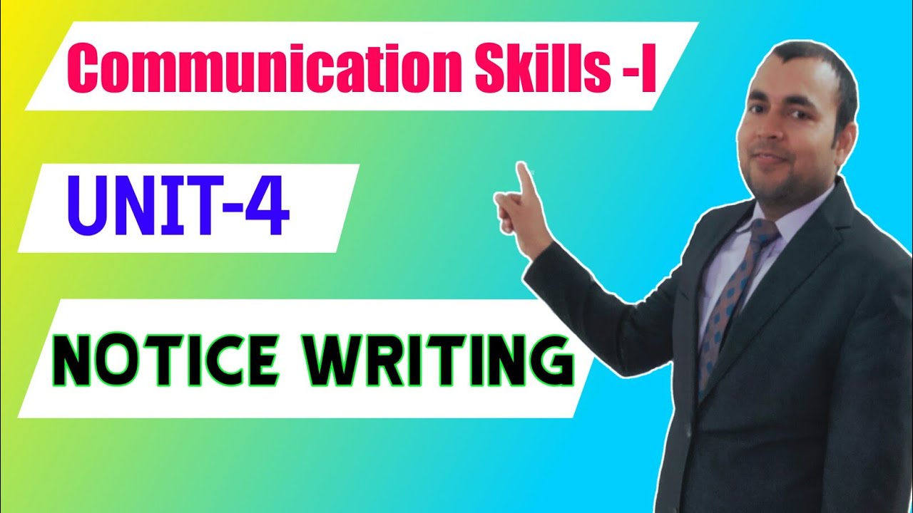 Notice Writing | Communication skills-1 Unit-4 | Notice for Polytechnic ...