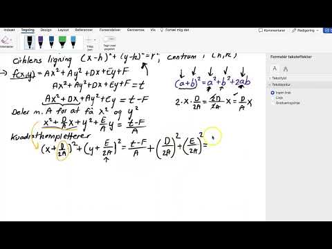 Kvadratisk funktion i to variable og cirklens ligning - YouTube
