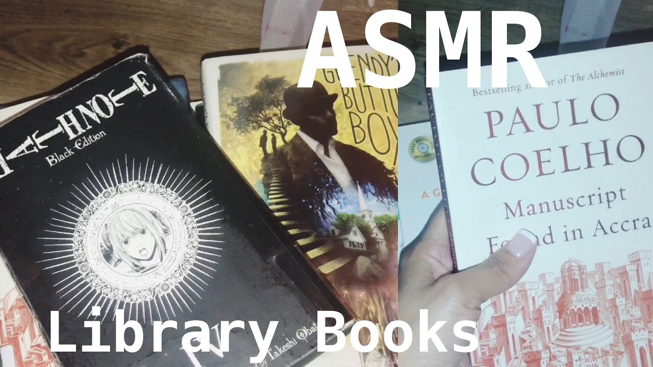 ASMR- Library Books Look through + Chewing Gum - YouTube