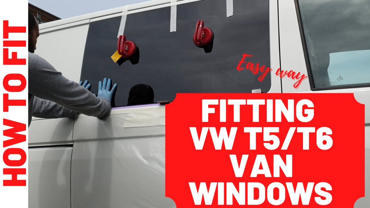 FITTING WINDOWS CAMPERVAN INSTALLATION on VW T5 / T6 CAMPERVAN CONVERSION - YouTube