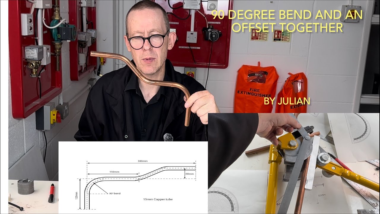 Pulling a 90 degree bend and an offset on same pipe to measurements ...