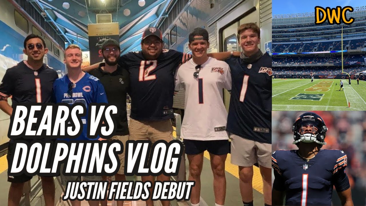 Bears vs Dolphins VLOG! Justin Fields Debut at Soldier Field - YouTube