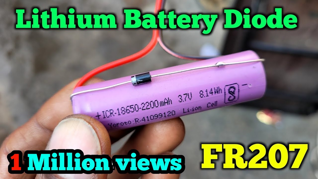Lithium Battery Diode || li-ion Battery Diode parallel || Battery ...