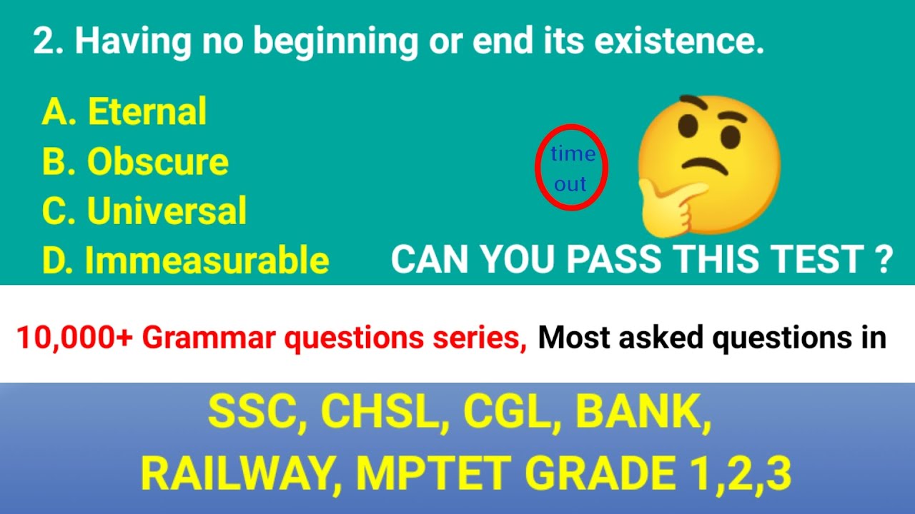 Challenging Test || English Test || Complete grammar Test || - YouTube