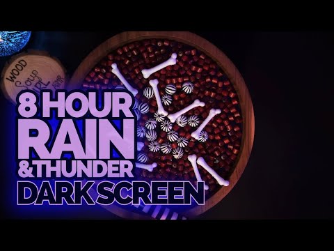 ASMR • Dark Screen • Cozy, Sleepy Thunderstorm • Wood Soup Girl