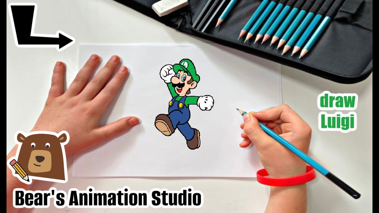 Let's DRAW luigi (original artwork) by The Bear - YouTube