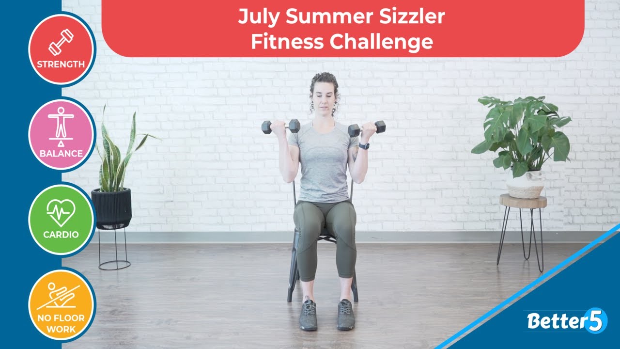 July Summer Sizzler Fitness Challenge Day 1 - YouTube