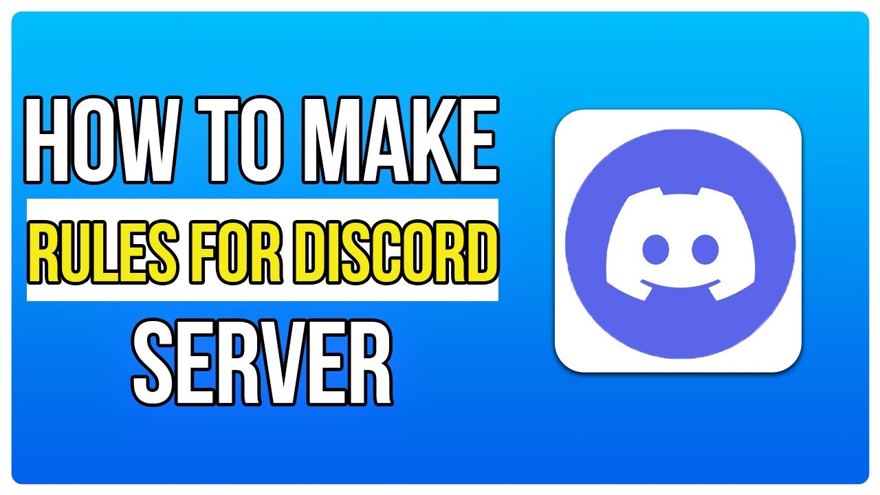How To Make Rules For A Discord Server (2026) - YouTube
