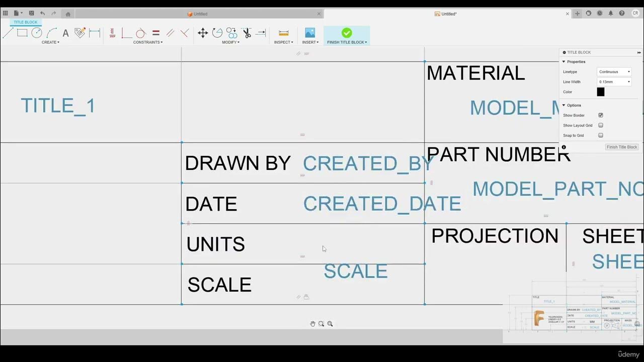 Customizing the Title Block In Fusion 360 || Autodesk Fusion 360 Training Tutorial 69 - YouTube