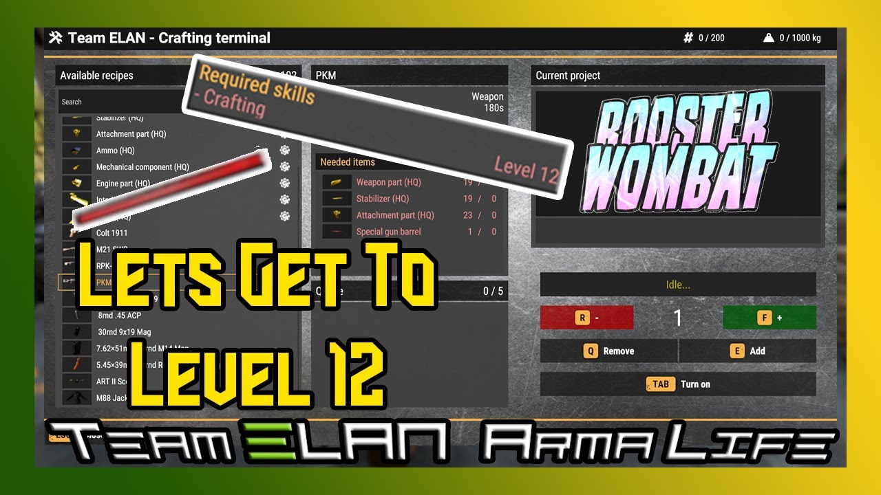 Final Push For Level 12 Crafting - ‪@team-elan - Arma Reforger - YouTube