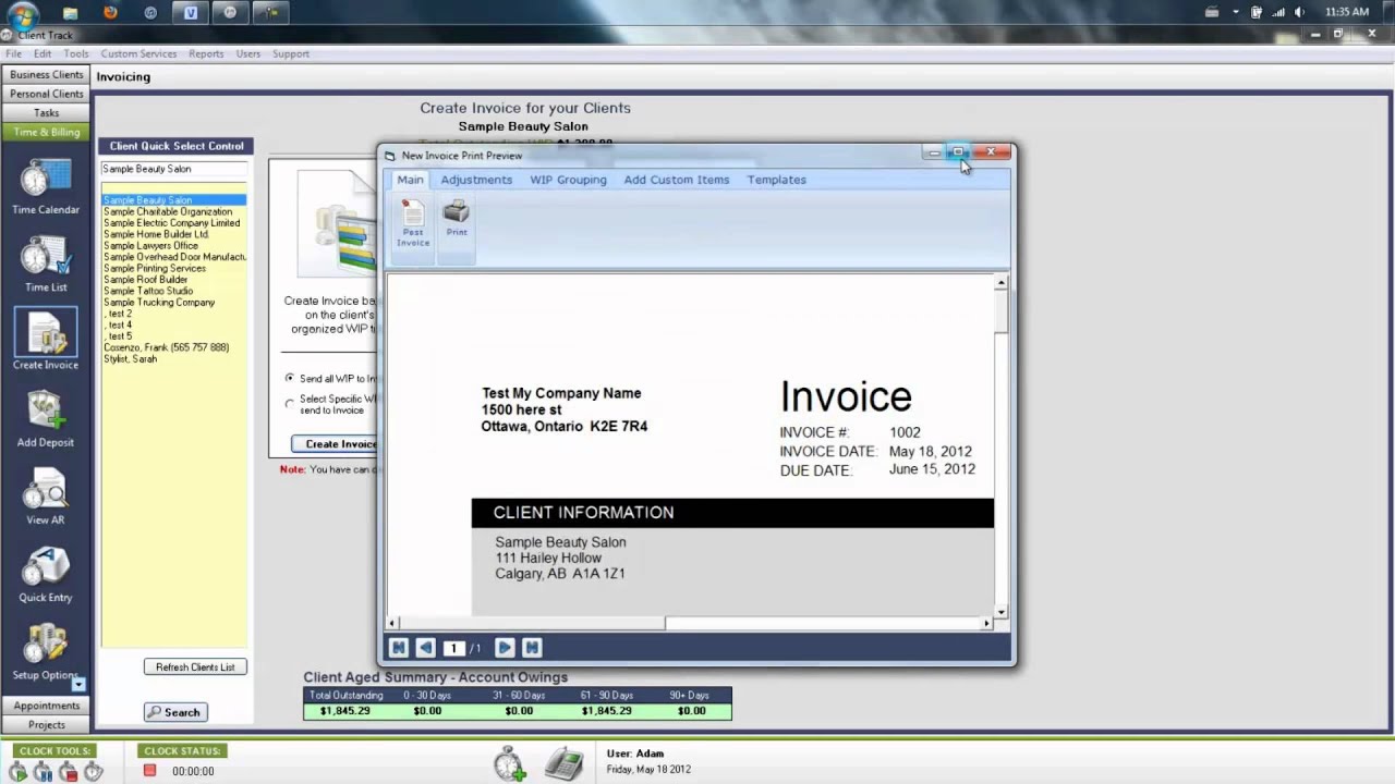 Create an Invoice (Option 1) - YouTube