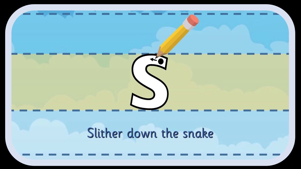 's' letter formation - YouTube