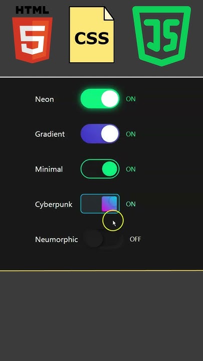 Create Modern Toggle Buttons Using Css And Javascript Css Coder